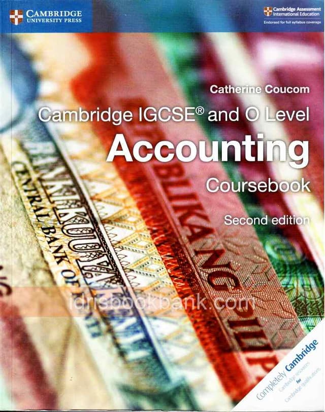CAMBRIDGE IGCSE AND O LEVEL ACCOUNTING COURSE BOOK | Idris Book Bank